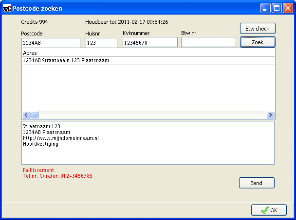KvK nummer lookup plugin
